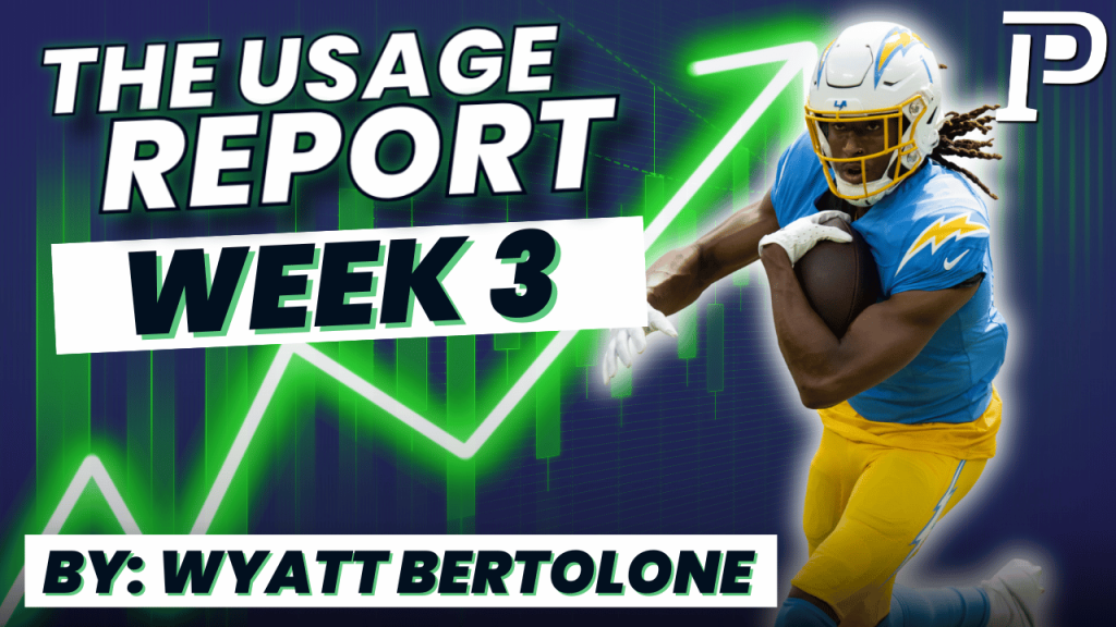 Fantasy Football Usage Report Week 3 | PlayerProfiler