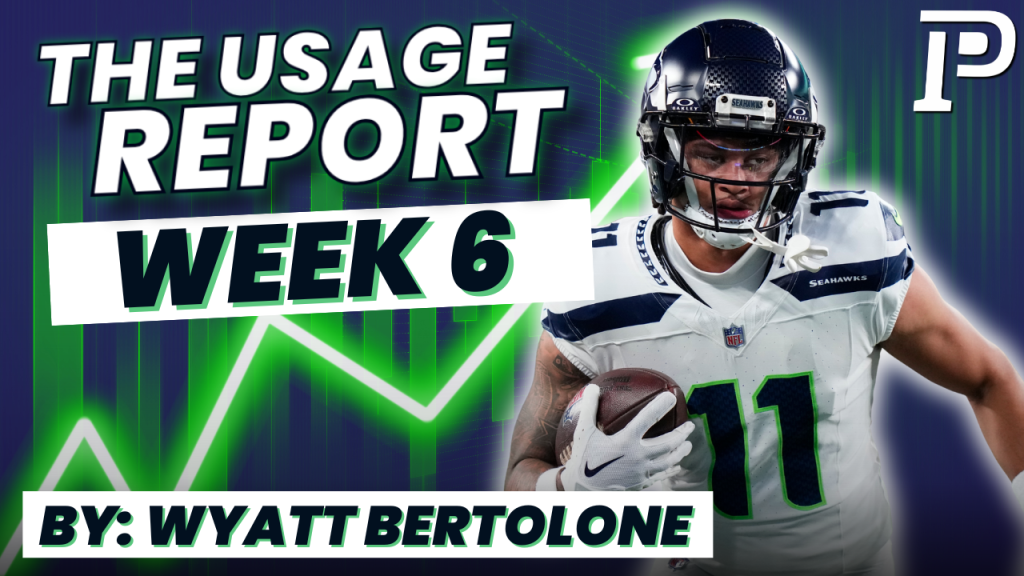 Fantasy Football Usage Report Week 6 | PlayerProfiler