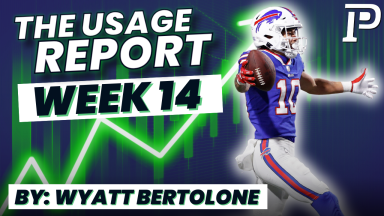 Fantasy Football Usage Report Week 14 | PlayerProfiler