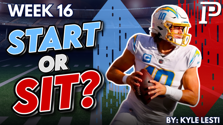Week 16 Fantasy Football Start/Sit Advice | PlayerProfiler