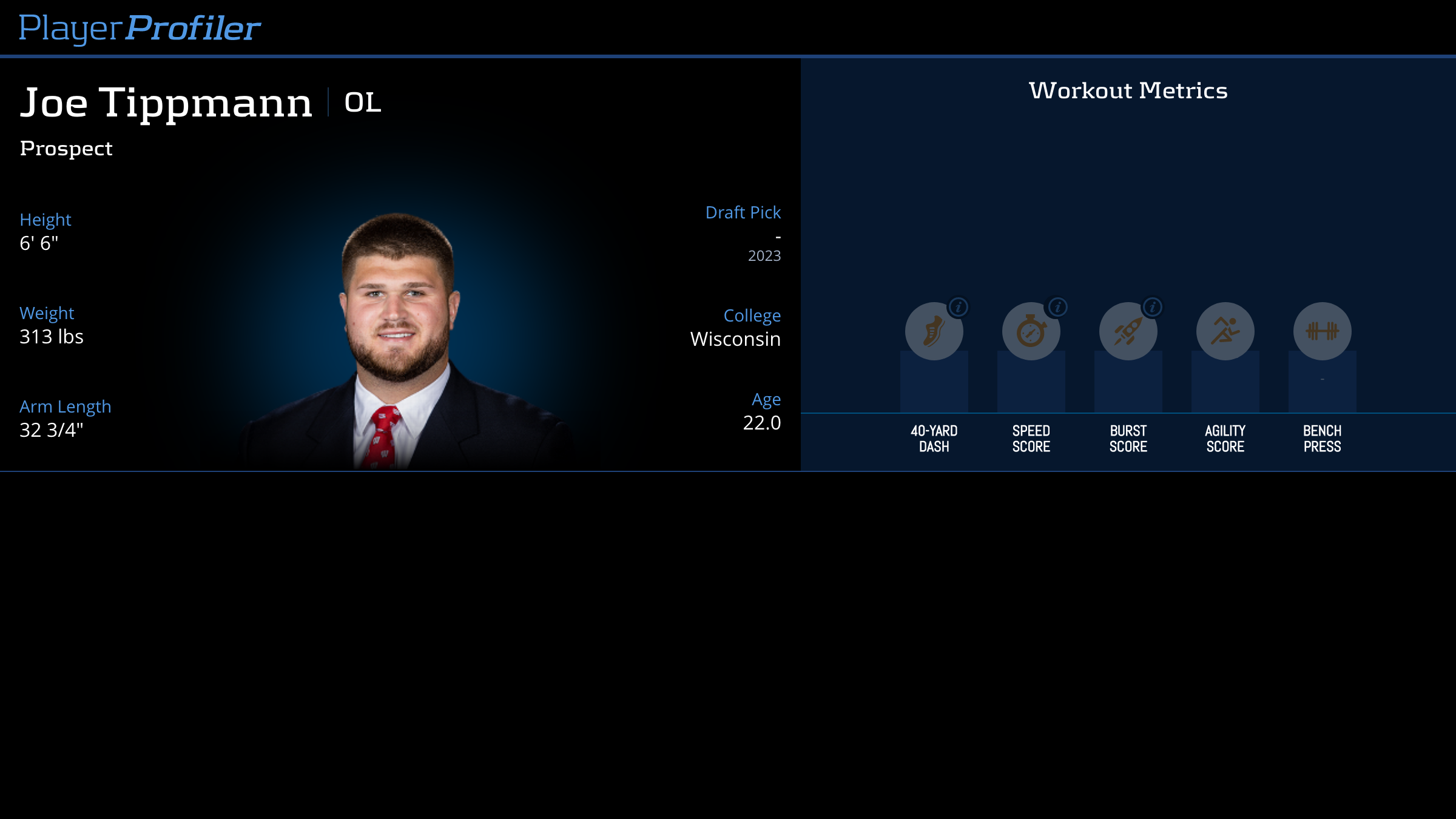 Joe Tippmann Stats & Fantasy Ranking - PlayerProfiler